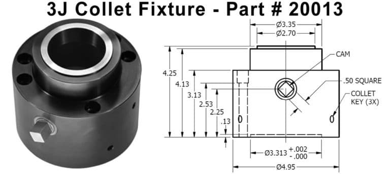 5C, 16C or 3J Single Station Collet Fixtures » Rovi Products, Inc.